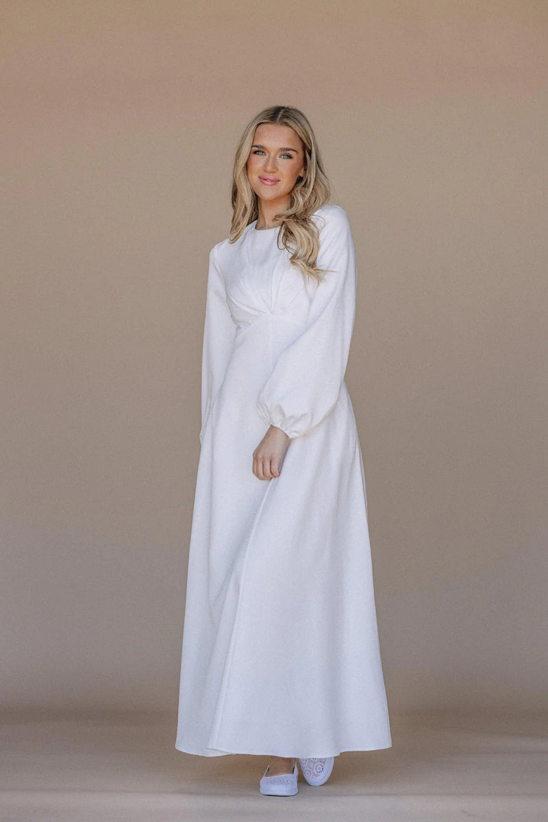 The Haven Temple Dress in Creamy White