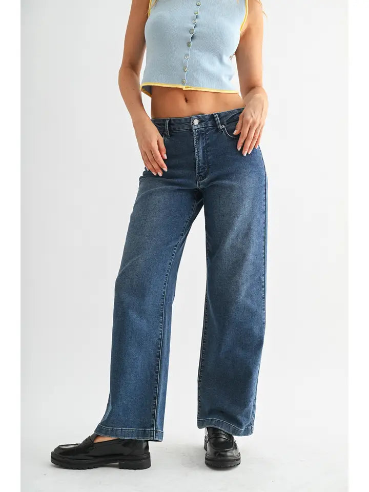 JBD Slim Wide Leg Sweat Jean